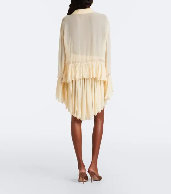 Blumarine Asymmetric Miniskirt - Beige
