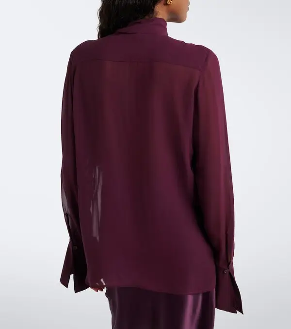 Nina Ricci Silk Chiffon Blouse - Purple