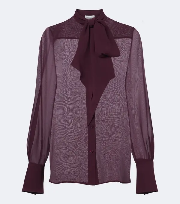 Nina Ricci Silk Chiffon Blouse - Purple