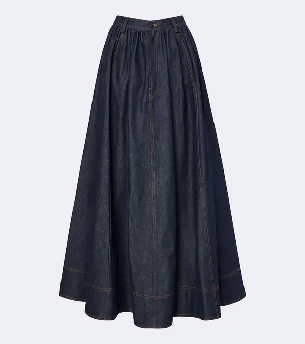 JEAN PAUL GAULTIER Denim Maxi Skirt