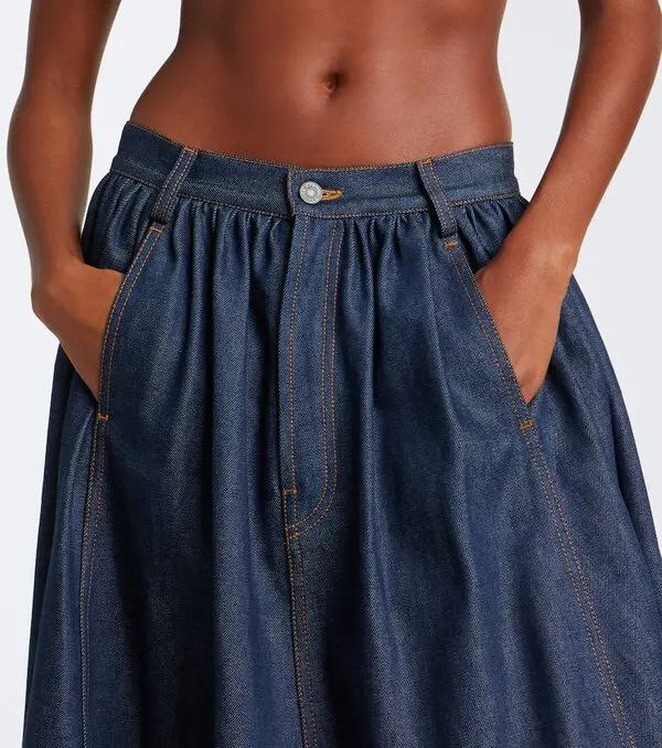 JEAN PAUL GAULTIER Denim Maxi Skirt