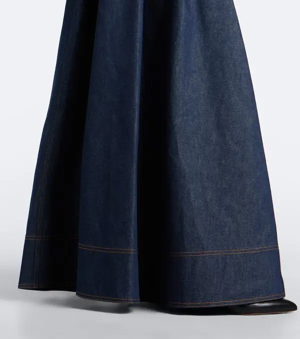 JEAN PAUL GAULTIER Denim Maxi Skirt