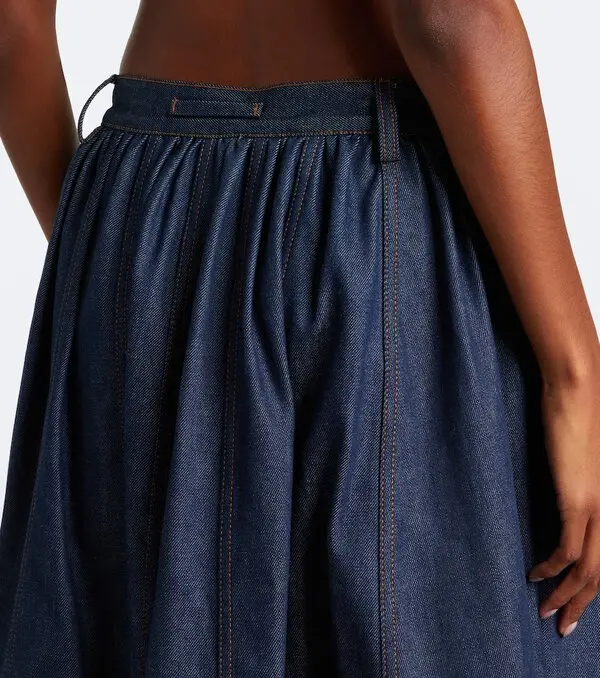 JEAN PAUL GAULTIER Denim Maxi Skirt