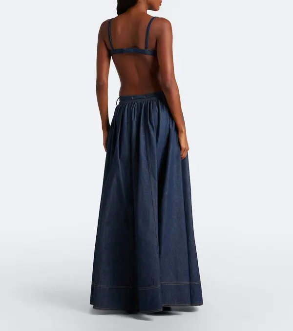 JEAN PAUL GAULTIER Denim Maxi Skirt