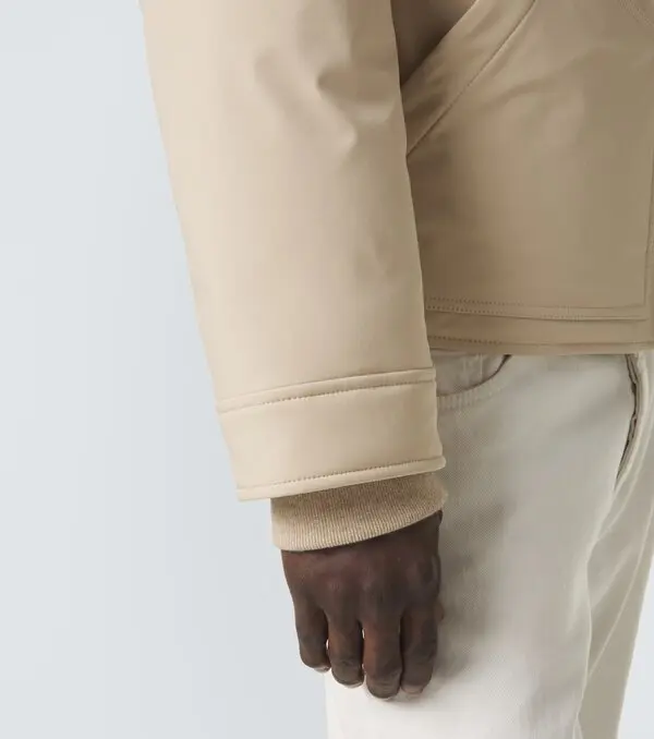 Brunello Cucinelli Leather-trimmed Down Jacket