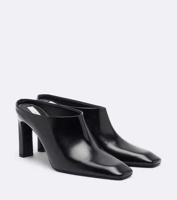 TOTEME Bar Leather Mules - Black