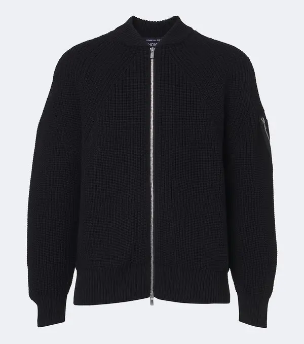 Comme Des Garçons Homme Wool Zip-up Cardigan