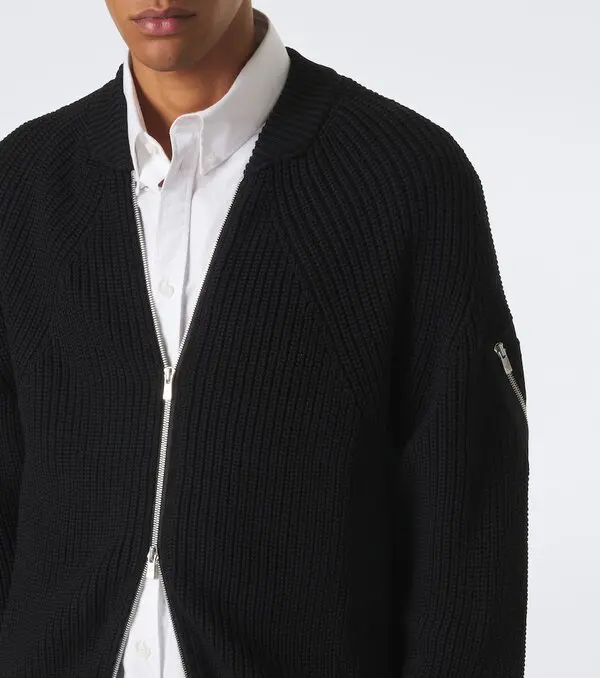 Comme Des Garçons Homme Wool Zip-up Cardigan