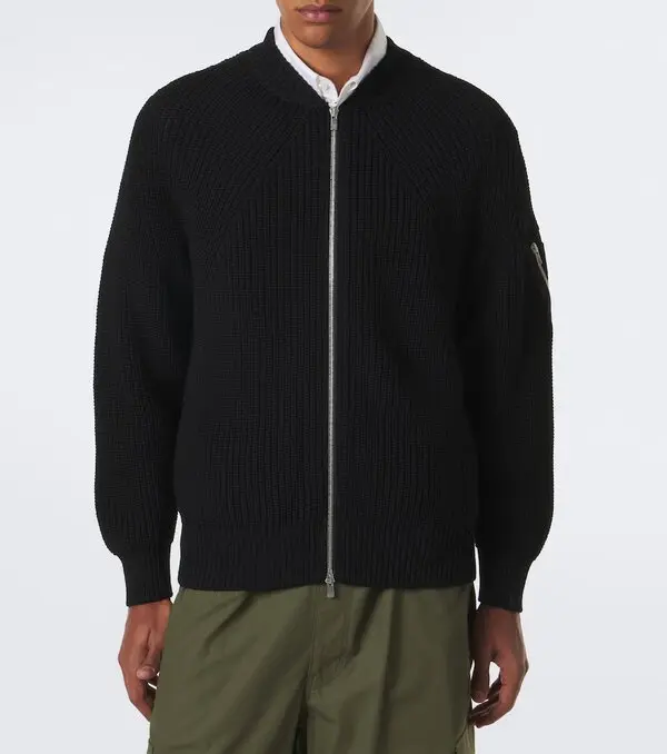 Comme Des Garçons Homme Wool Zip-up Cardigan
