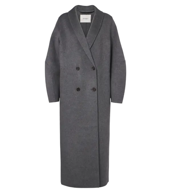 LISA YANG Double-breasted Wool And Cashmere Coat - Grey