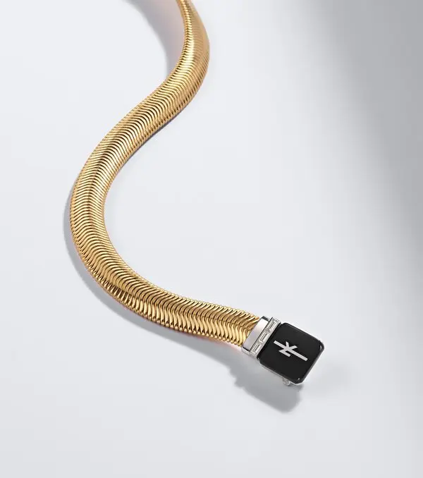 Nikos Koulis Feelings 18kt And Enamel Bangle Bracelet With Diamonds