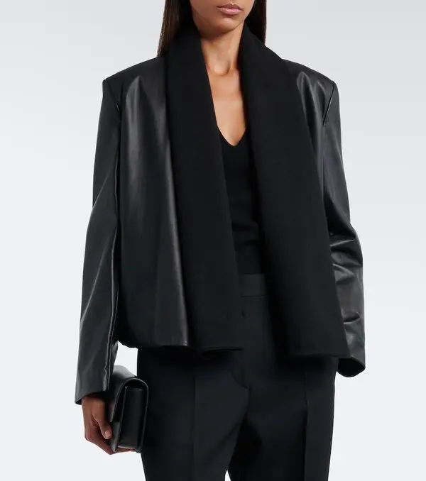 TOTEME Tie-neck Leather Jacket