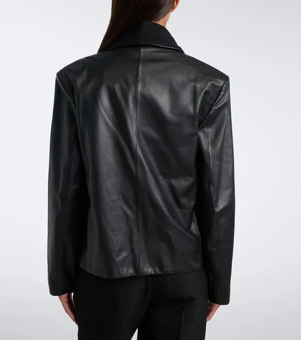 TOTEME Tie-neck Leather Jacket