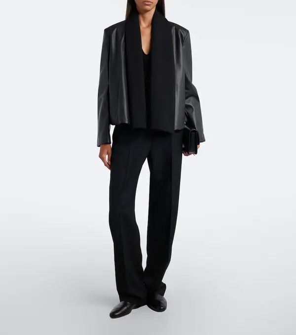 TOTEME Tie-neck Leather Jacket