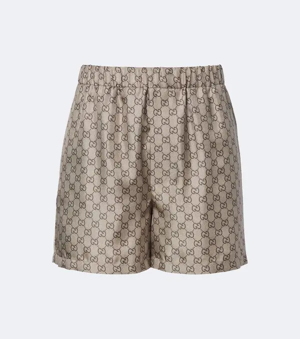 Gucci Gg Silk Twill Shorts