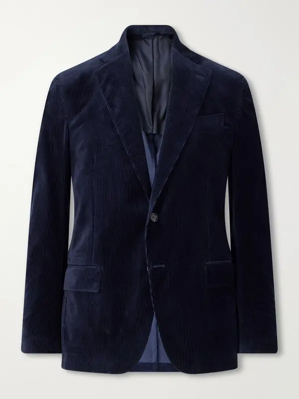 DE PETRILLO Riviera Cotton-blend Corduroy Suit Jacket