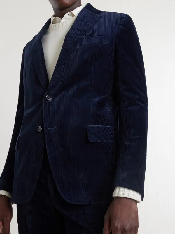 DE PETRILLO Riviera Cotton-blend Corduroy Suit Jacket