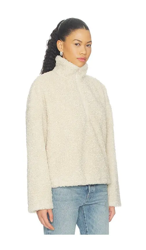 LOVERS AND FRIENDS Mikaela Half Zip Pullover In Beige