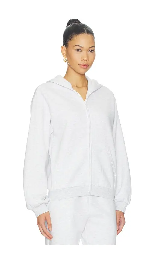 Superdown Minya Zip Up Hoodie In Grey