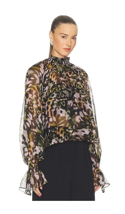 AMUR Kellen Chiffon Top In Multi