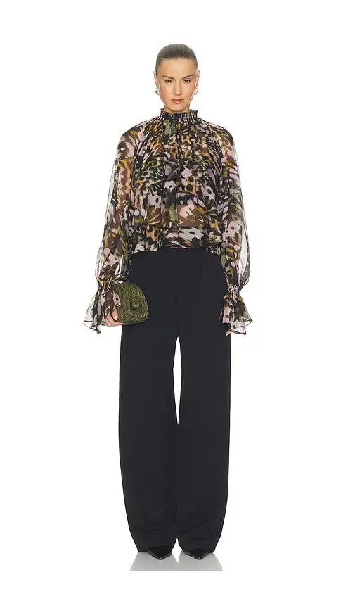 AMUR Kellen Chiffon Top In Multi