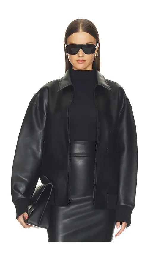 Norma Kamali Oversized Classic Zip Front Jacket