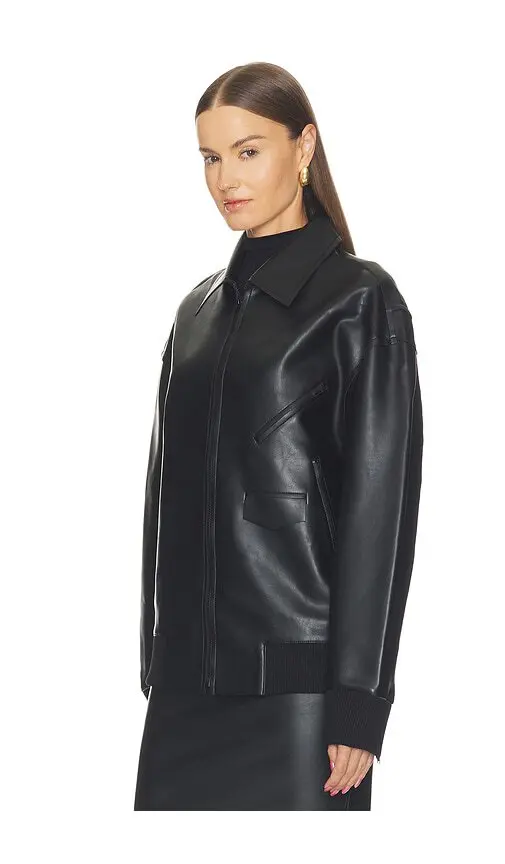 Norma Kamali Oversized Classic Zip Front Jacket