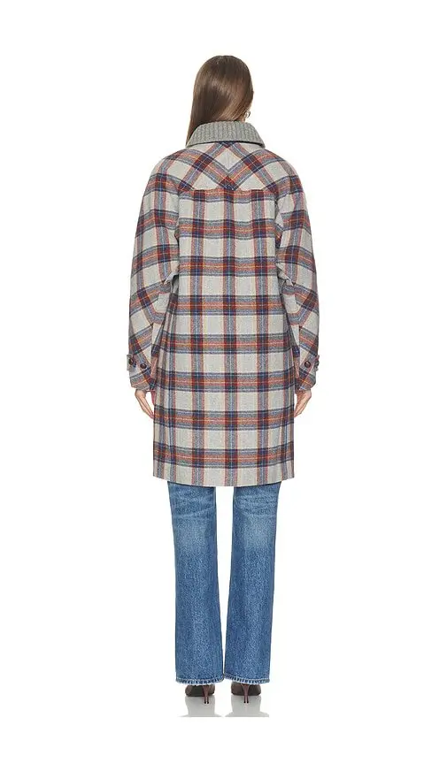 Veronica Beard Laurent Dickey Coat With Collar In Multi