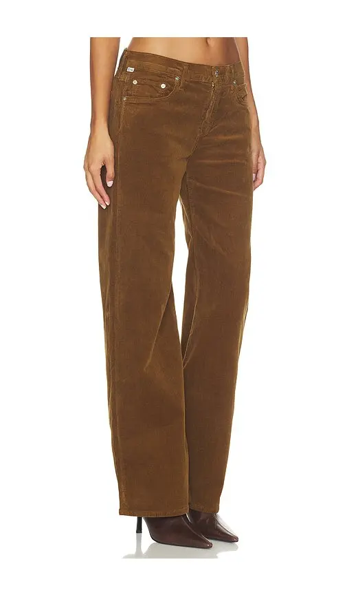 Citizens Of Humanity Nora Corduroy Trouser Leg In Brown - Manuka
