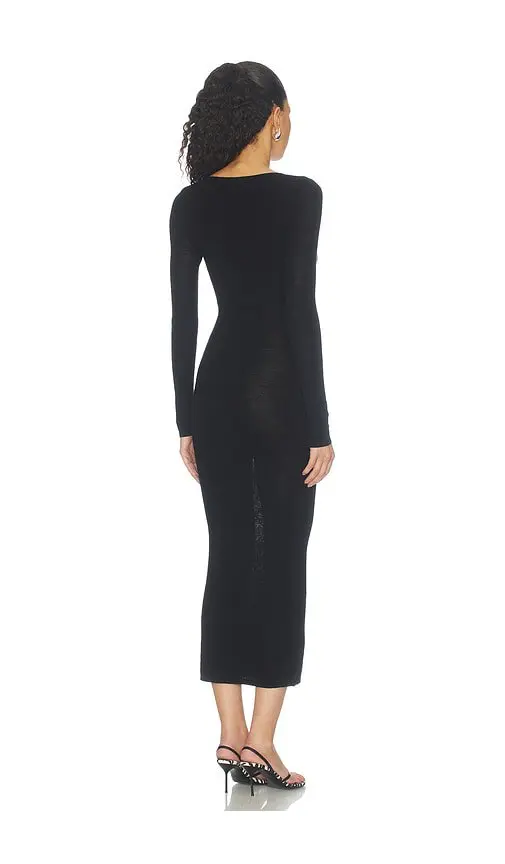 Susana Monaco Light Merino Henley Longsleeve Dress
