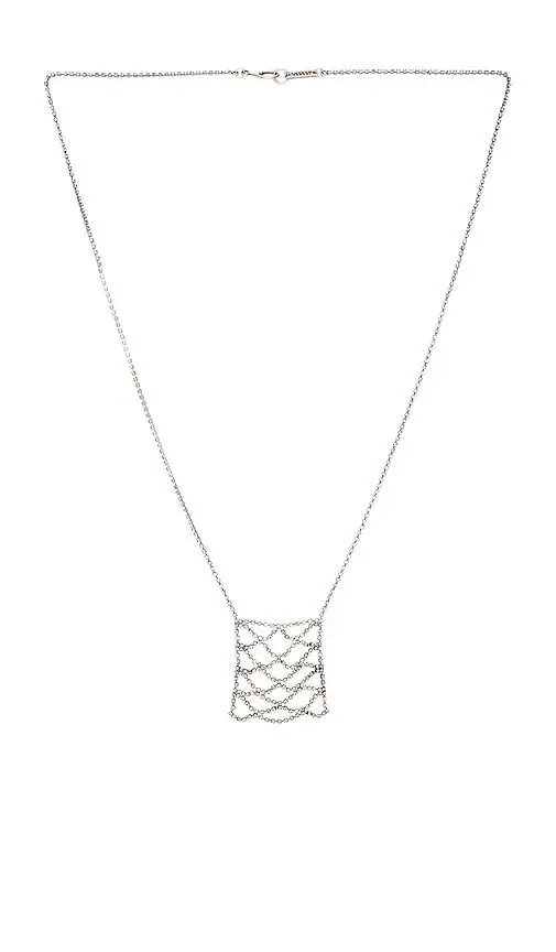Isabel Marant Étoile Long Necklace In Metallic Silver - Transparent & Silver