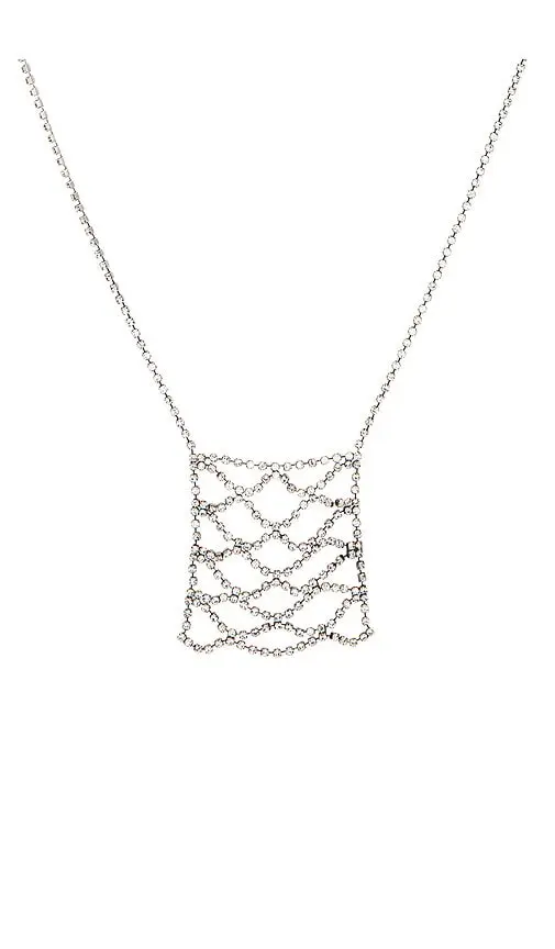 Isabel Marant Étoile Long Necklace In Metallic Silver