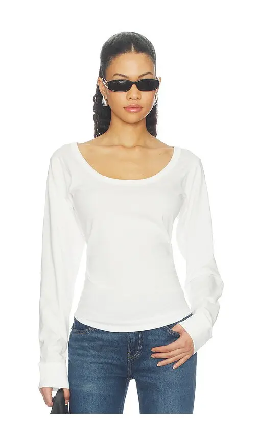THE LINE BY K Smythe Longsleeve Scoopneck Top