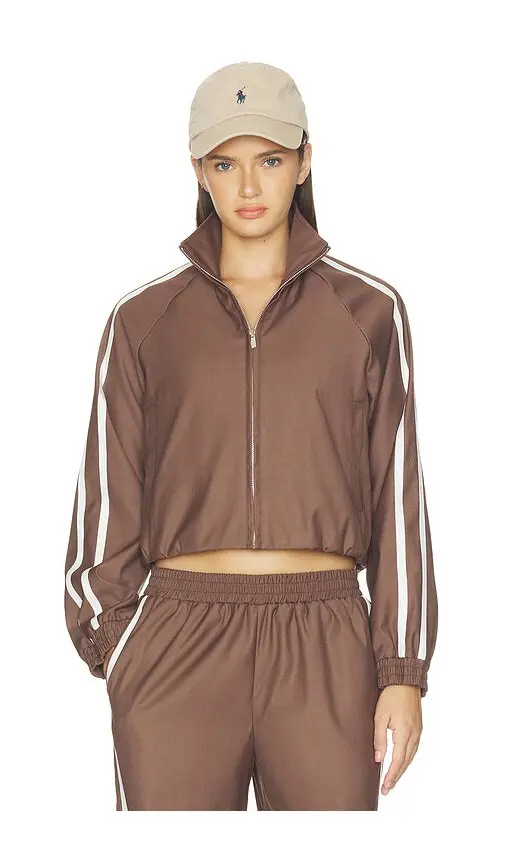 4TH & RECKLESS X Tammy Track Jacket In Brown
