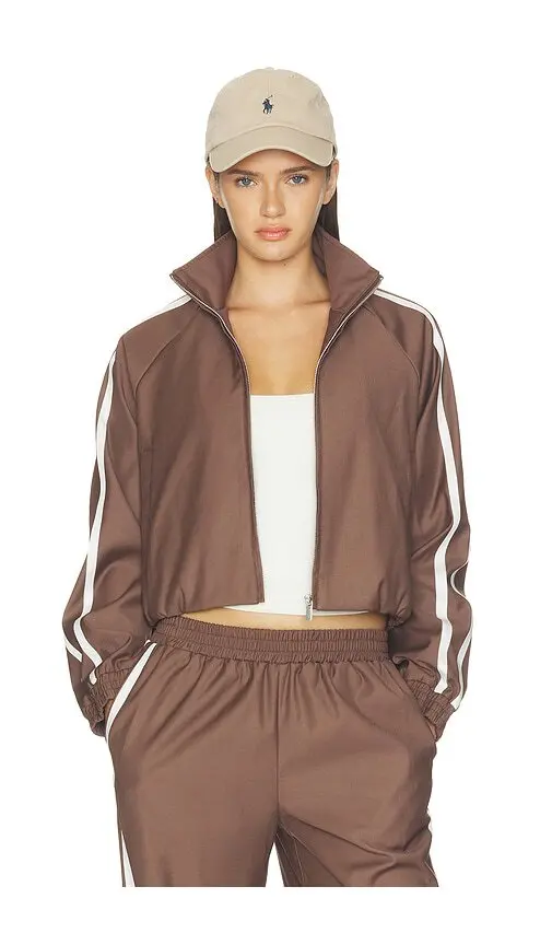 4TH & RECKLESS X Tammy Track Jacket In Brown