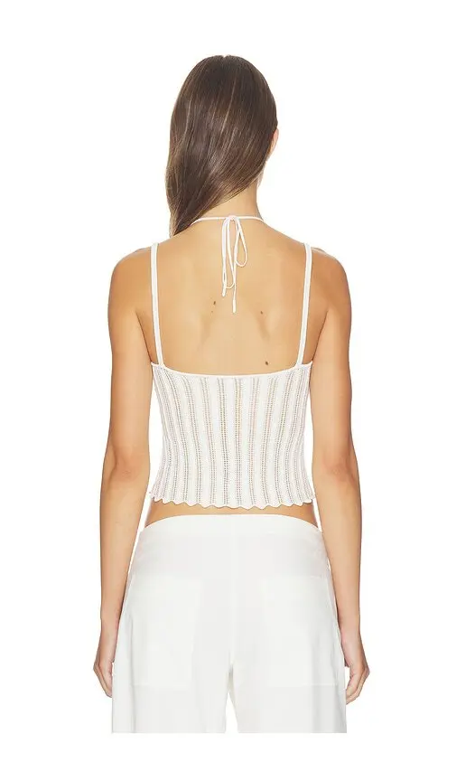 HAELO Laced Chevron Halter Top
