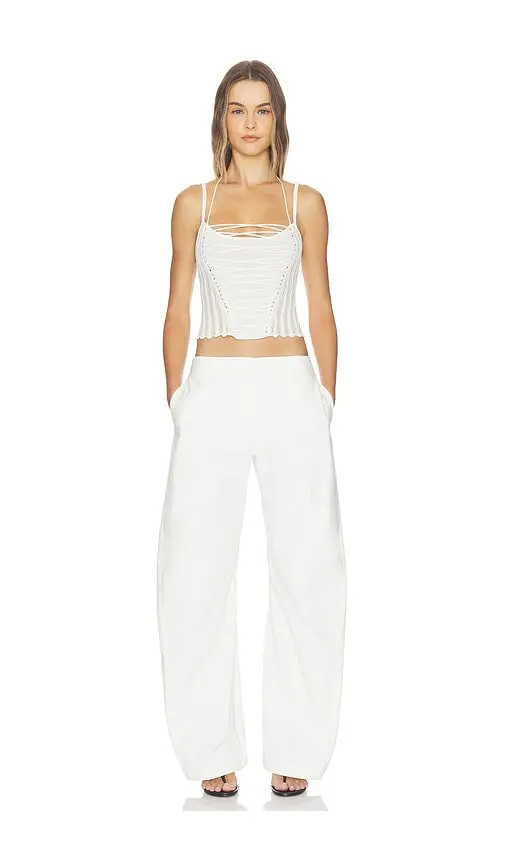 HAELO Laced Chevron Halter Top