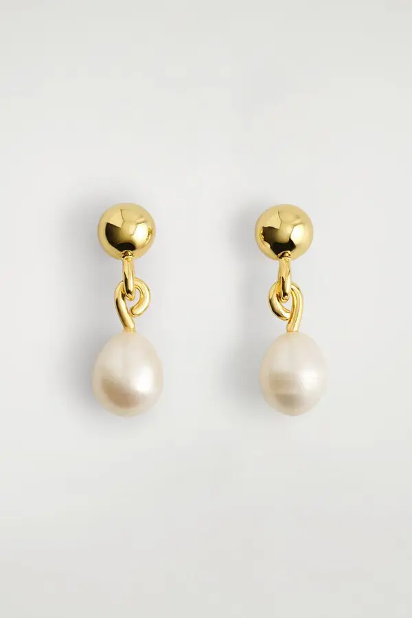 Cos Freshwater Pearl Drop Earrings