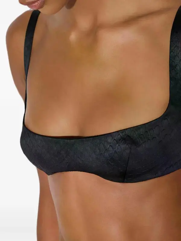 Elisabetta Franchi Taffeta Bra With Fish Scale Pattern