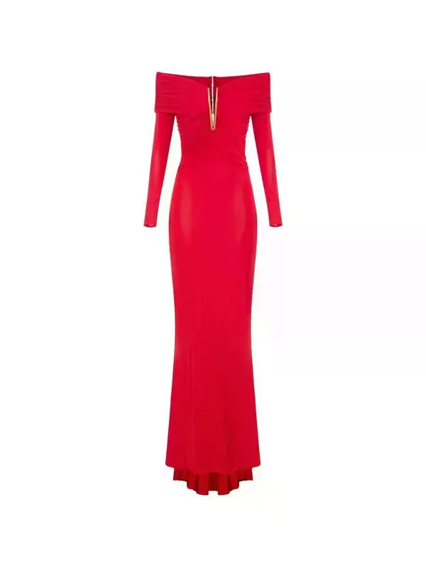 Elisabetta Franchi Carpet Dress In Lightweight Crêpe Jersey - Red