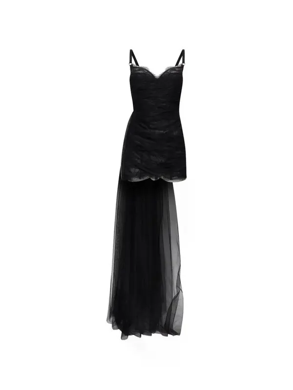 MARIA LUCIA HOHAN Latifa Lace-trimmed Ruched Mini Dress