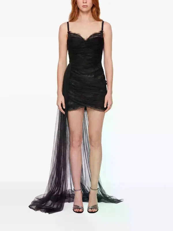 MARIA LUCIA HOHAN Latifa Lace-trimmed Ruched Mini Dress