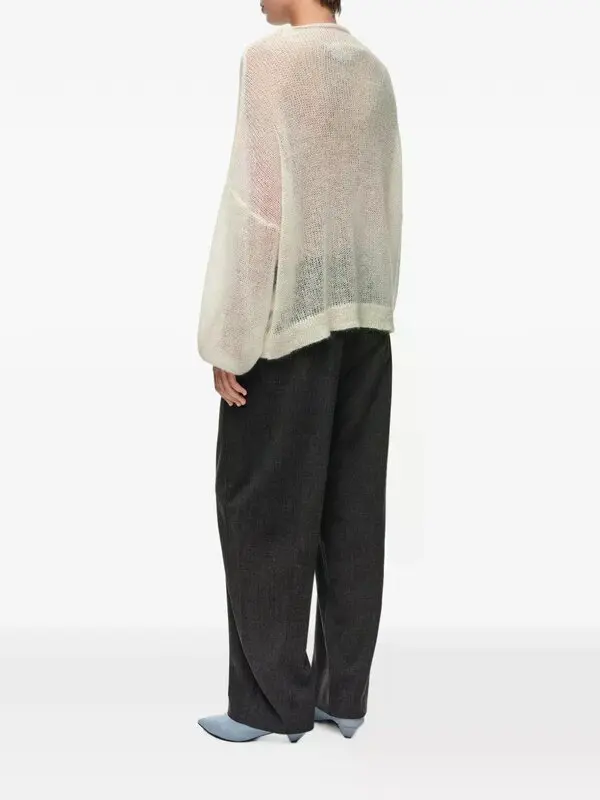 Bimba Y Lola Ivory Mohair High Neck Sweater