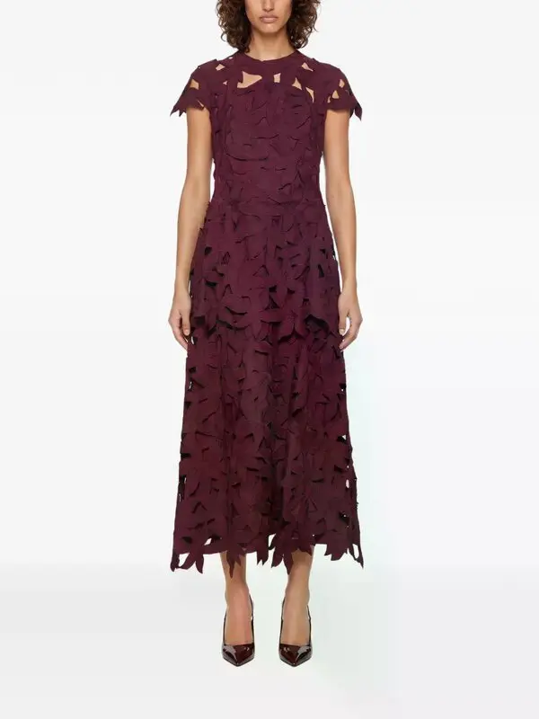 Simkhai Joanna Floral-cutout Layered Midi Dress