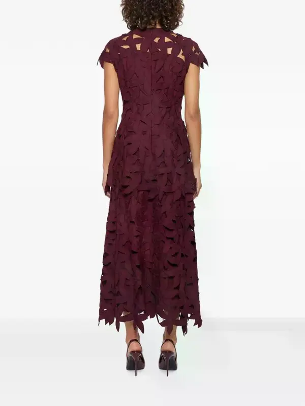 Simkhai Joanna Floral-cutout Layered Midi Dress