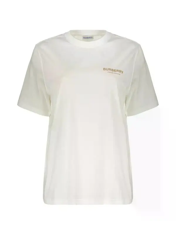 Burberry Logo-print Round-neck T-shirt - Neutrals