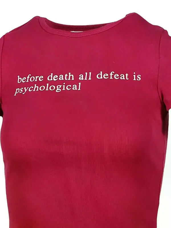 PRAYING Before Death Slogan-print Short-sleeve T-shirt