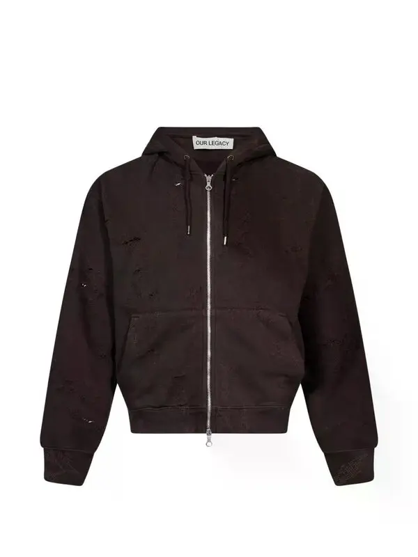 Our Legacy Rascal Distressed Zip-up Hoodie