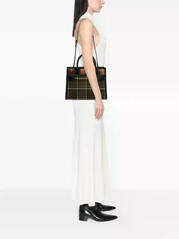 Burberry 2018-2023 Small Wool Tartan Title Satchel