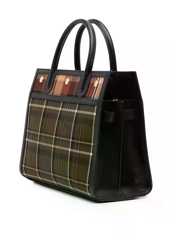 Burberry 2018-2023 Small Wool Tartan Title Satchel